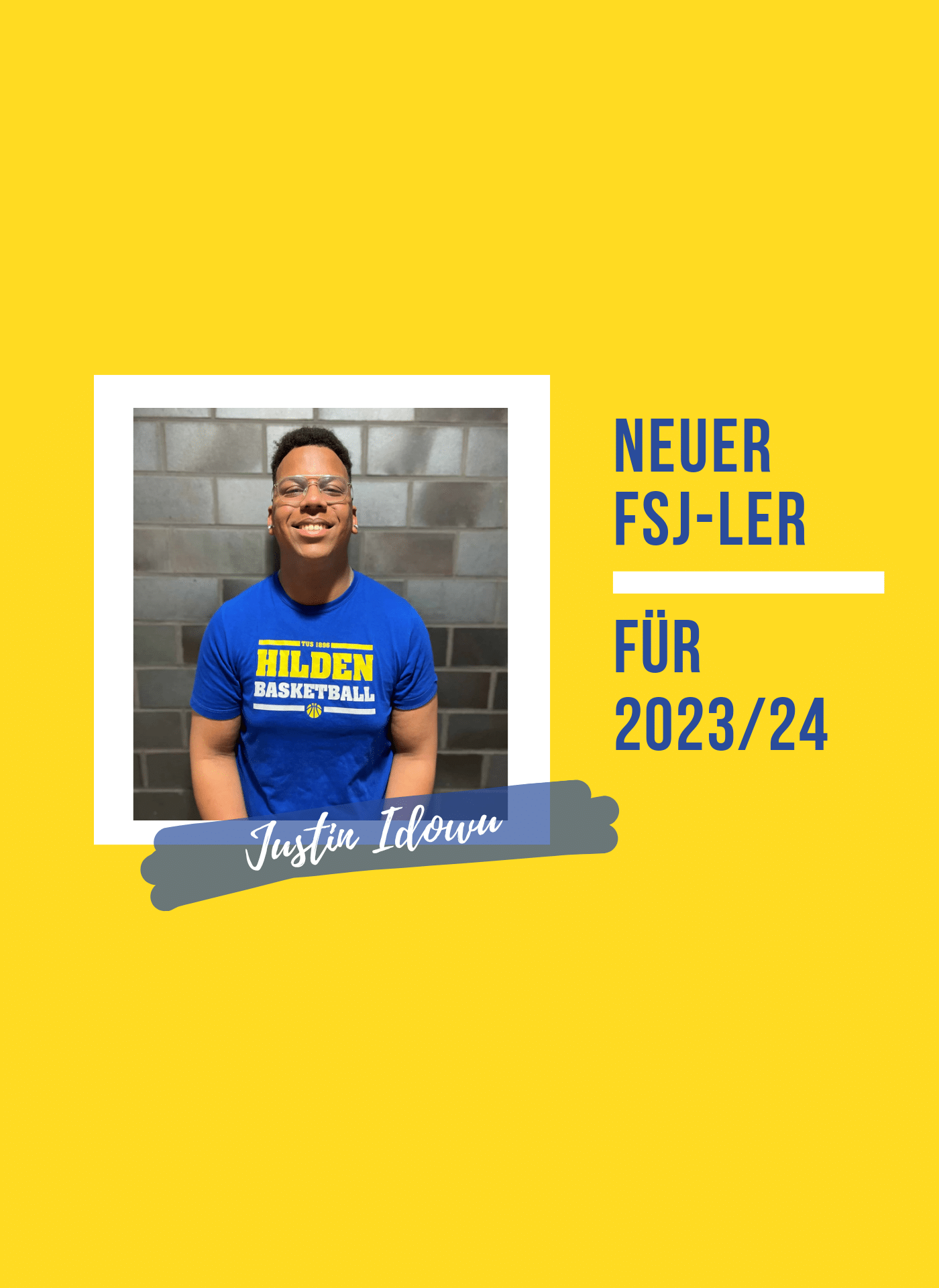 Justin Idowu wird unser neuer FSJ-ler - Hilden 96ers