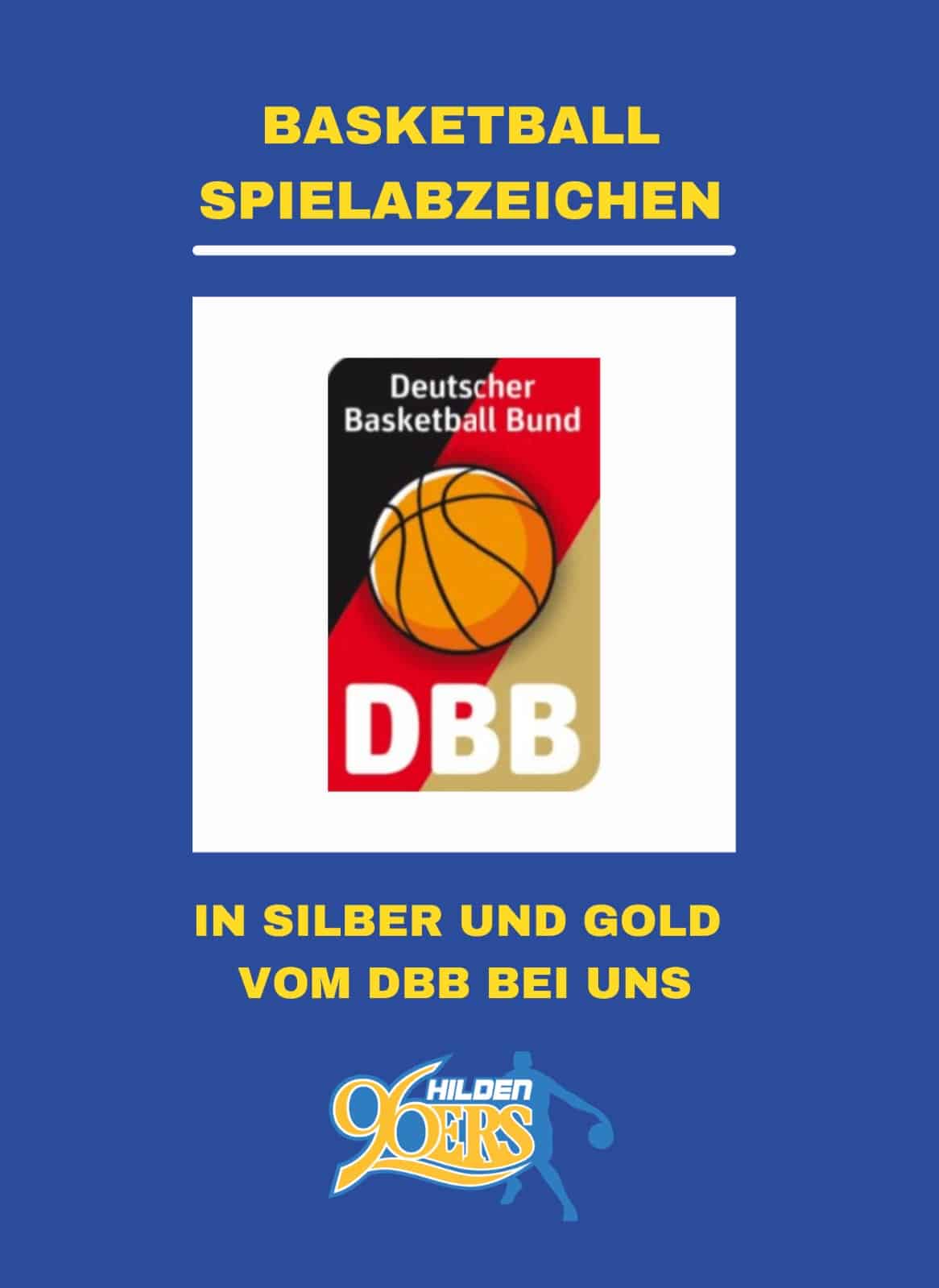 DBB Spielabzeichen in Silber bei uns - Hilden 96ers
