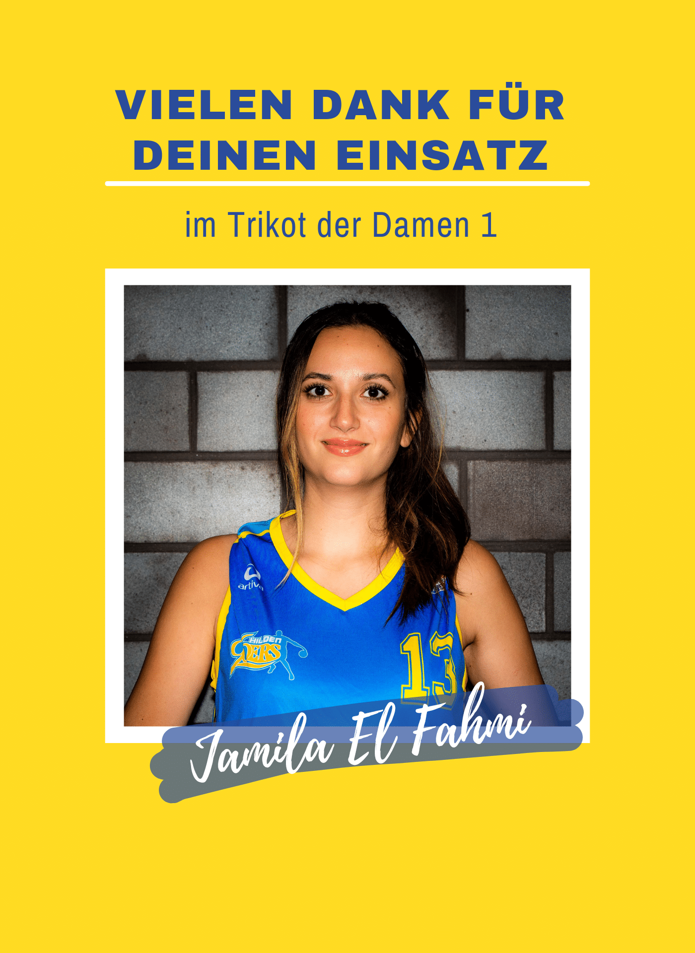 Jamila El Fahmi verlässt die 1. Damen - Hilden 96ers