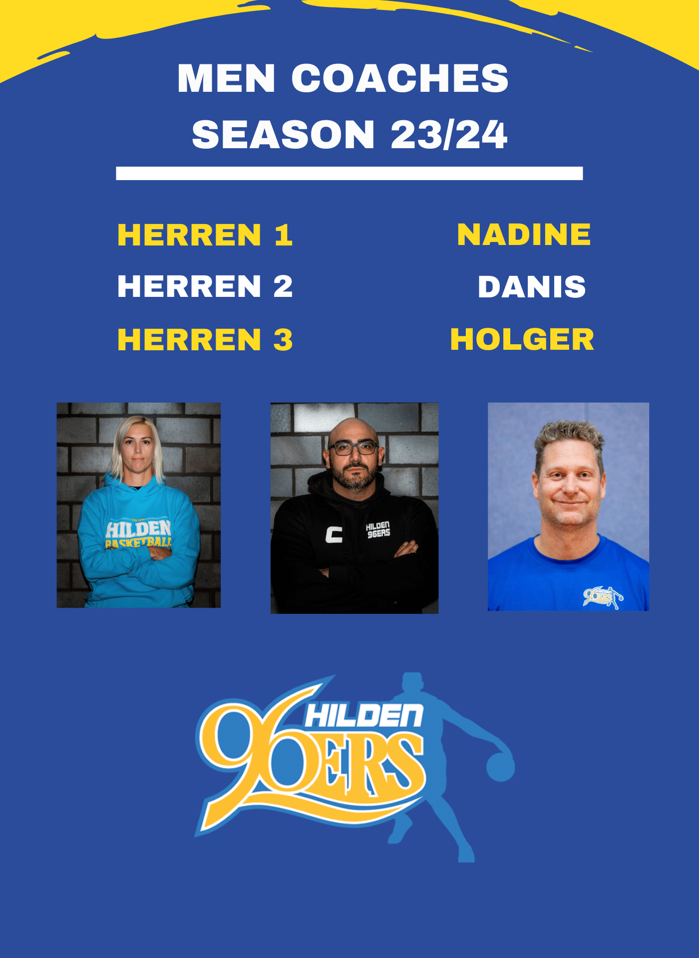 Men Coaches for the Season 2023/24 - Hilden 96ers
